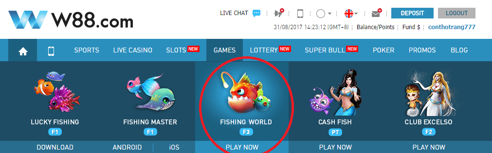 Play like a Pro: How to Access and Play Fishing World at W88