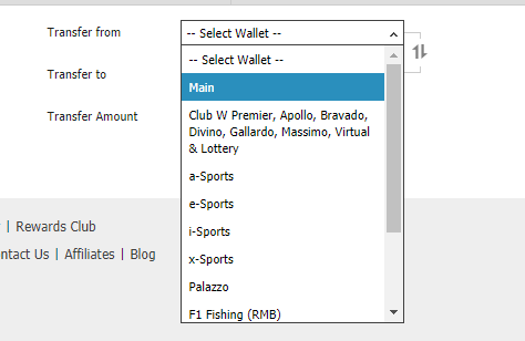 How to Transfer Money from Main to Game of Preference