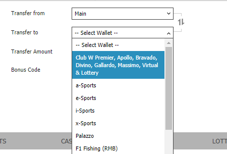 How to Transfer Money from Main to Game of Preference