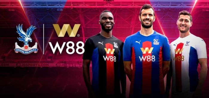 W88 Crystal Palace Sponsor for English Premier League 2020-21