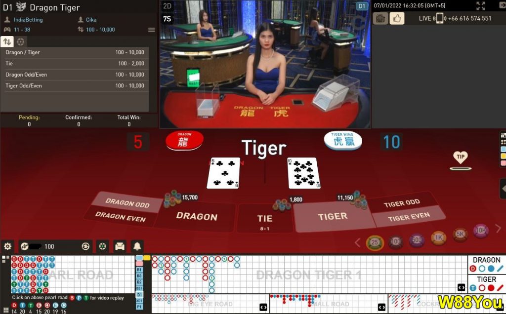 W88 Dragon tiger pattern - Superb guide to win RM1200 daily