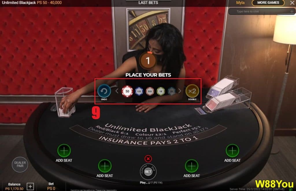 Blackjack 21- Online blackjack multiplayer casino: Win RM150