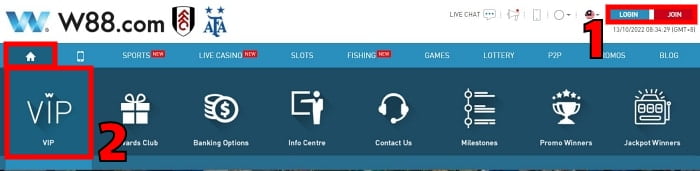 W88 VIP Club – Become a Member & Grab Welcome Bonus of RM288