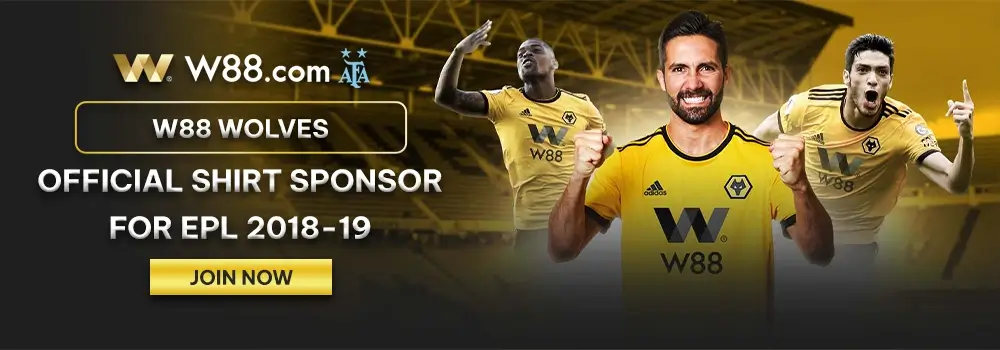 W88 Wolves Official Shirt Sponsorship for EPL Season 2018-19