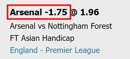 What is Asian Handicap 1.75 meaning? Explained with W88 Sports