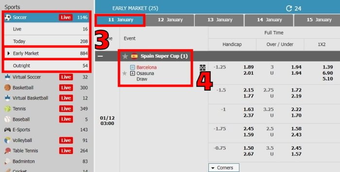 3 Way Handicap explained with W88 example, tutorial, & tips!