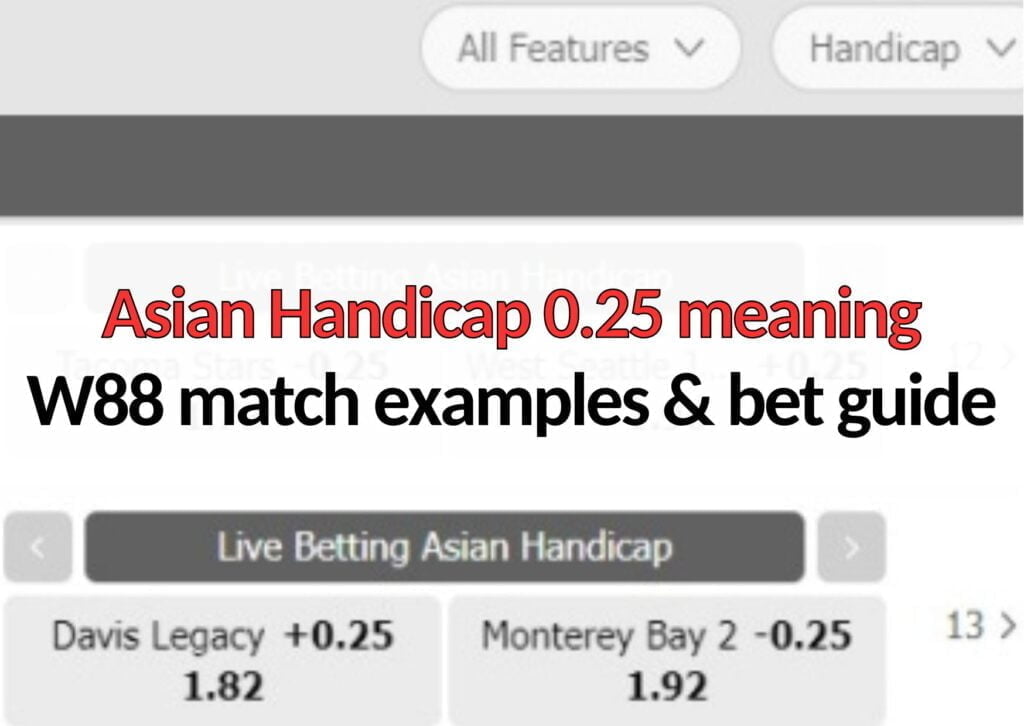 Asian handicap 0 meaning explained with W88 sports bet guide