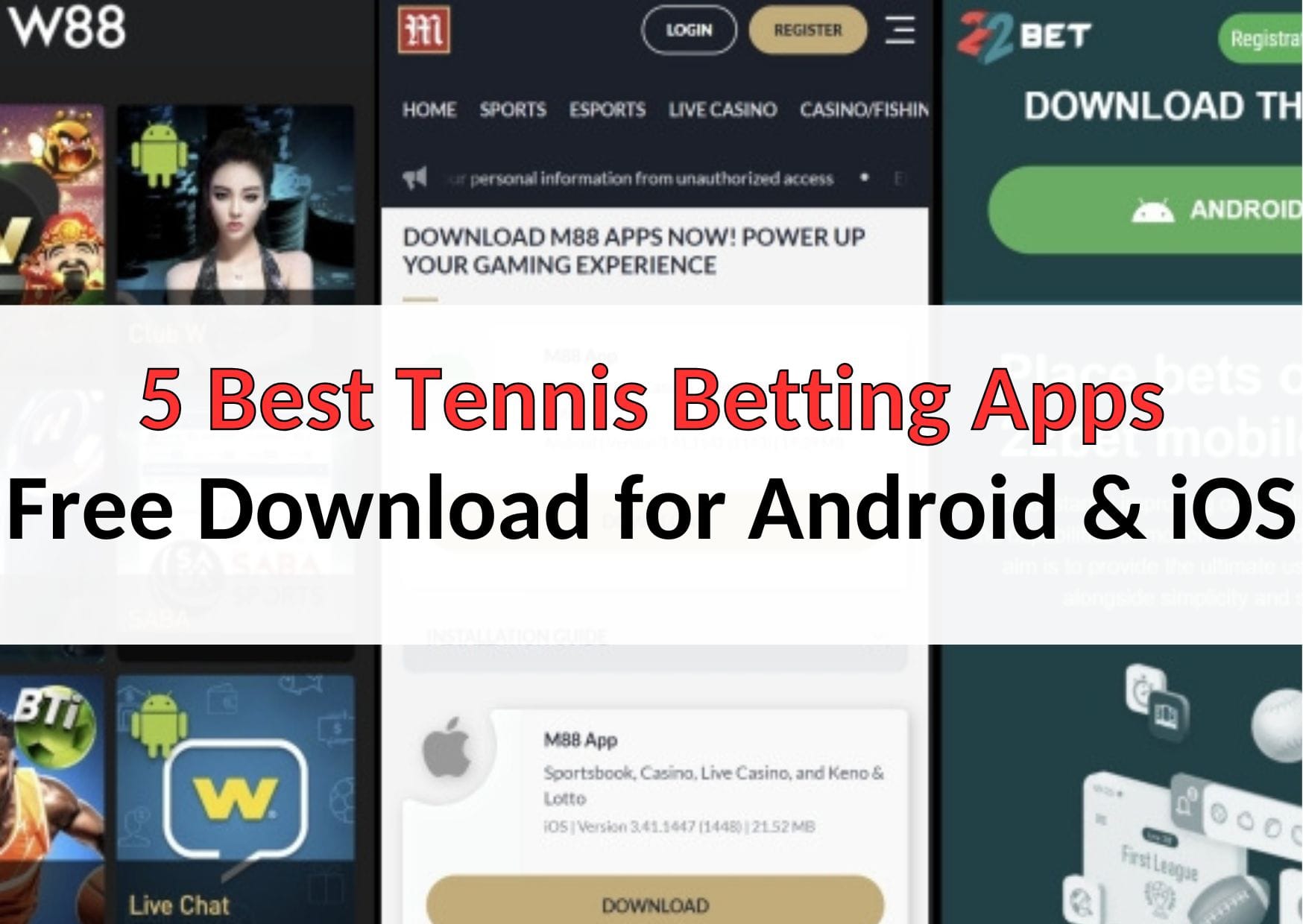 5 Best Tennis Betting Apps - Free Download for Android & iOS
