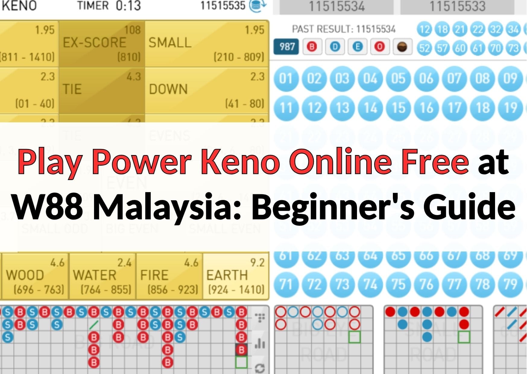 Play Power Keno Online Free at W88 Malaysia: Beginner's Guide