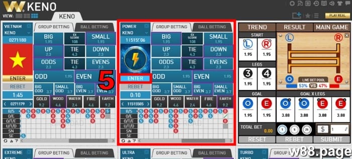 Play Power Keno Online Free at W88 Malaysia: Beginner's Guide